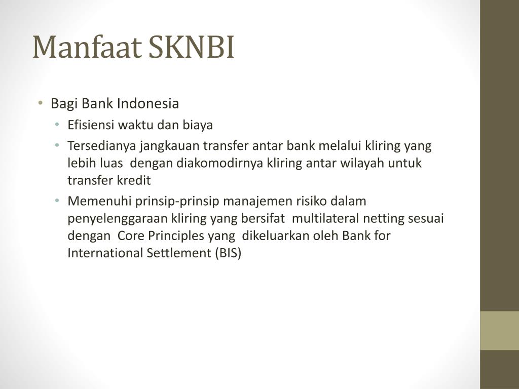 PPT - SISTEM KLIRING NASIONAL BANK INDONESIA PowerPoint Presentation ...