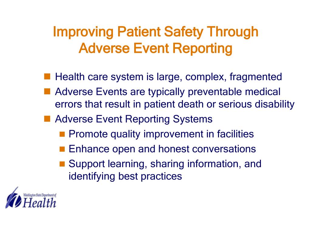 PPT - Improving Patient Safety Through Adverse Event Reporting ... PPT - Improving Patient Safety Through Adverse Event Reporting ...