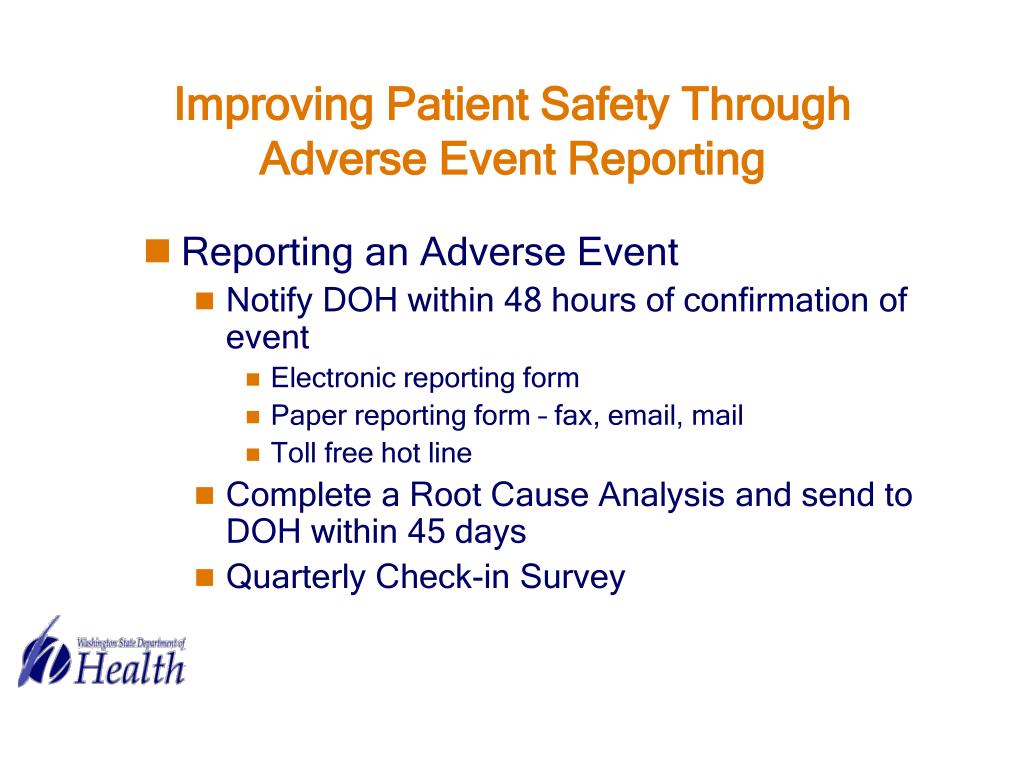 PPT - Improving Patient Safety Through Adverse Event Reporting ... PPT - Improving Patient Safety Through Adverse Event Reporting ...