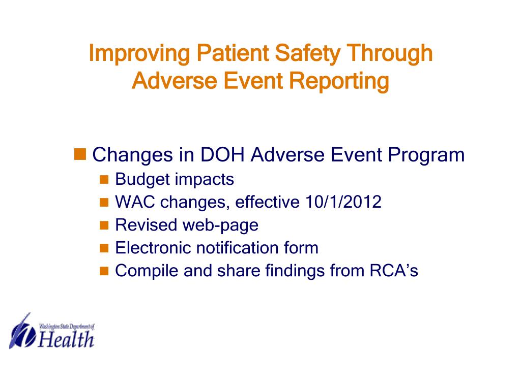 PPT - Improving Patient Safety Through Adverse Event Reporting ... PPT - Improving Patient Safety Through Adverse Event Reporting ...