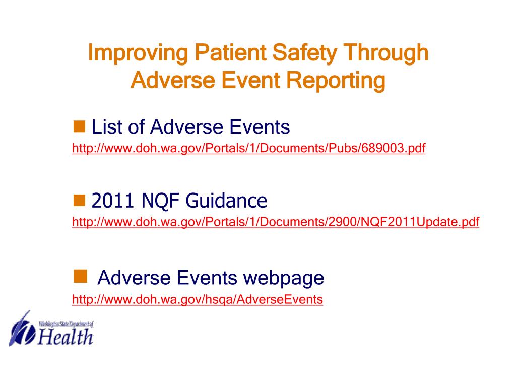 PPT - Improving Patient Safety Through Adverse Event Reporting ... PPT - Improving Patient Safety Through Adverse Event Reporting ...