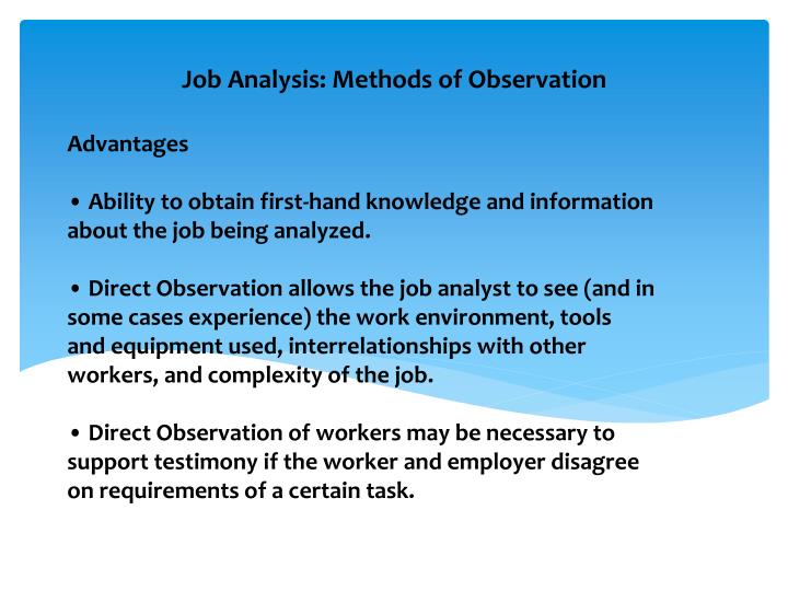 PPT - JOB ANALYSIS: PowerPoint Presentation - ID:2926333