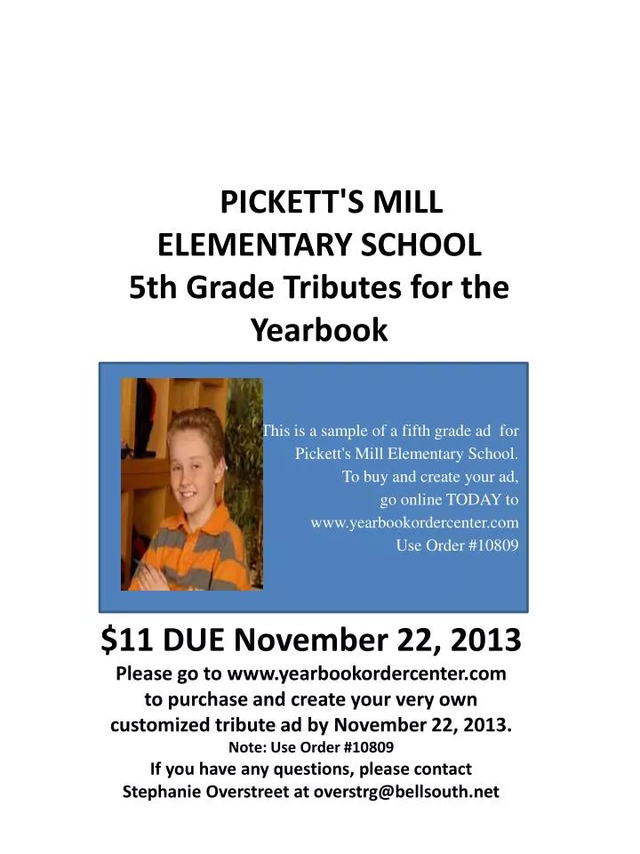 PPT - This is a sample of a fifth grade ad for Pickett's Mill ...