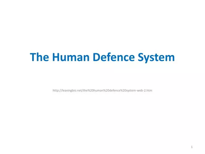 PPT - The Human Defence System PowerPoint Presentation, free download ...