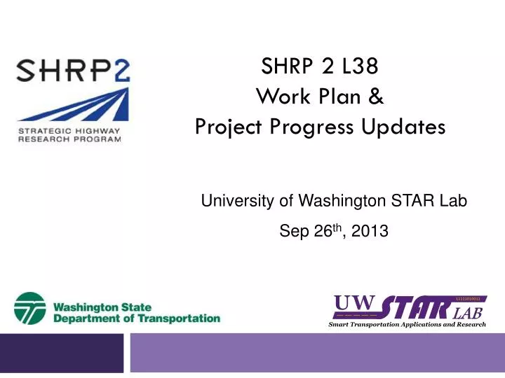 PPT - SHRP 2 L38 Work Plan & Project Progress Updates PowerPoint ...