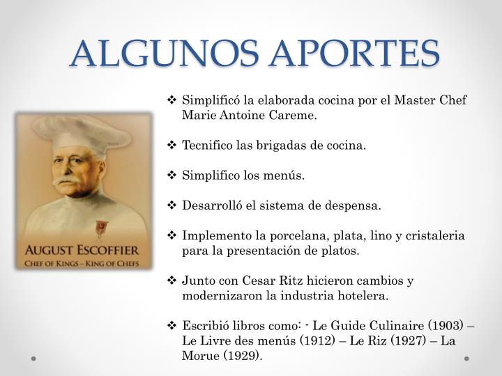 PPT - GEORGE AUGUSTE ESCOFFIER PowerPoint Presentation - ID:2927588