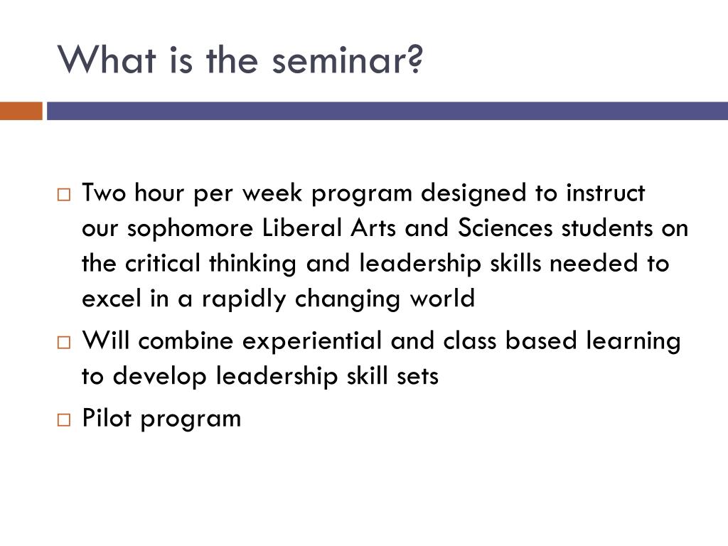 PPT - Sophomore Leadership Seminar PowerPoint Presentation, free ...