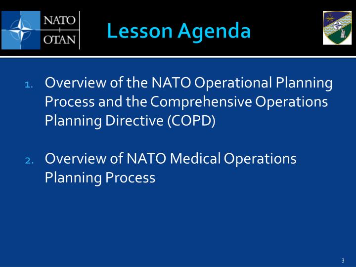 PPT - LO2 (A): Understand the COPD, OPLAN, and NATO Medical Planning ...