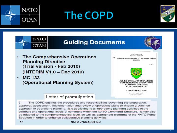 PPT - LO2 (A): Understand the COPD, OPLAN, and NATO Medical Planning ...