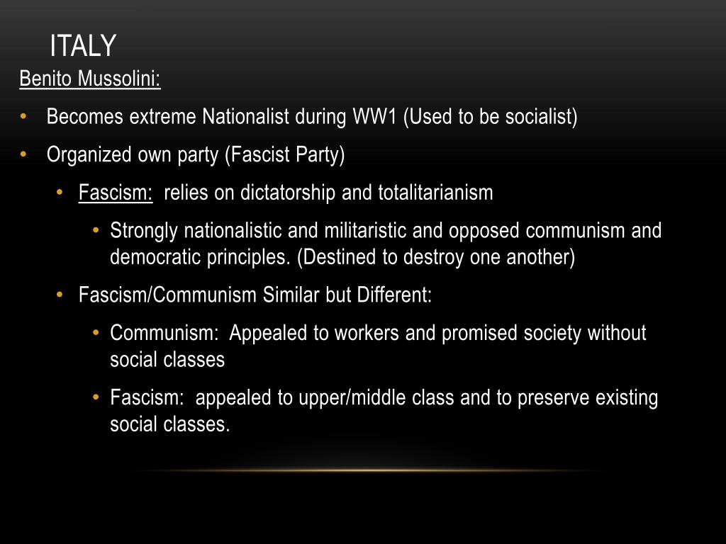 PPT - Fascist dictators in Italy and Germany PowerPoint Presentation ...