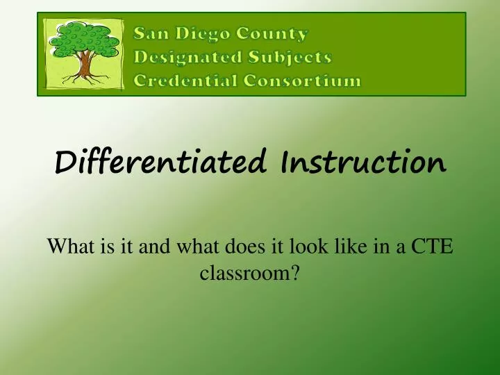 PPT - Differentiated Instruction PowerPoint Presentation, free download ...