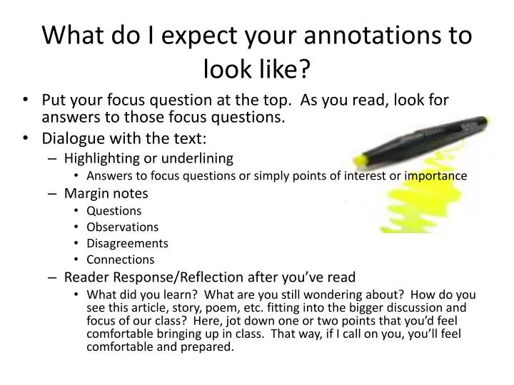 PPT - What do I expect your annotations to look like? PowerPoint ...