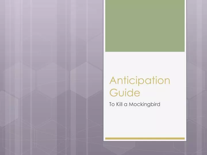 PPT - Anticipation Guide PowerPoint Presentation, free download - ID ...