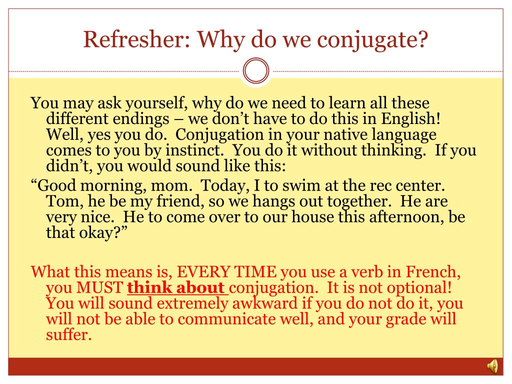 PPT Er Verb Conjugation PowerPoint Presentation Free Download PPT Er Verb Conjugation PowerPoint Presentation Free Download