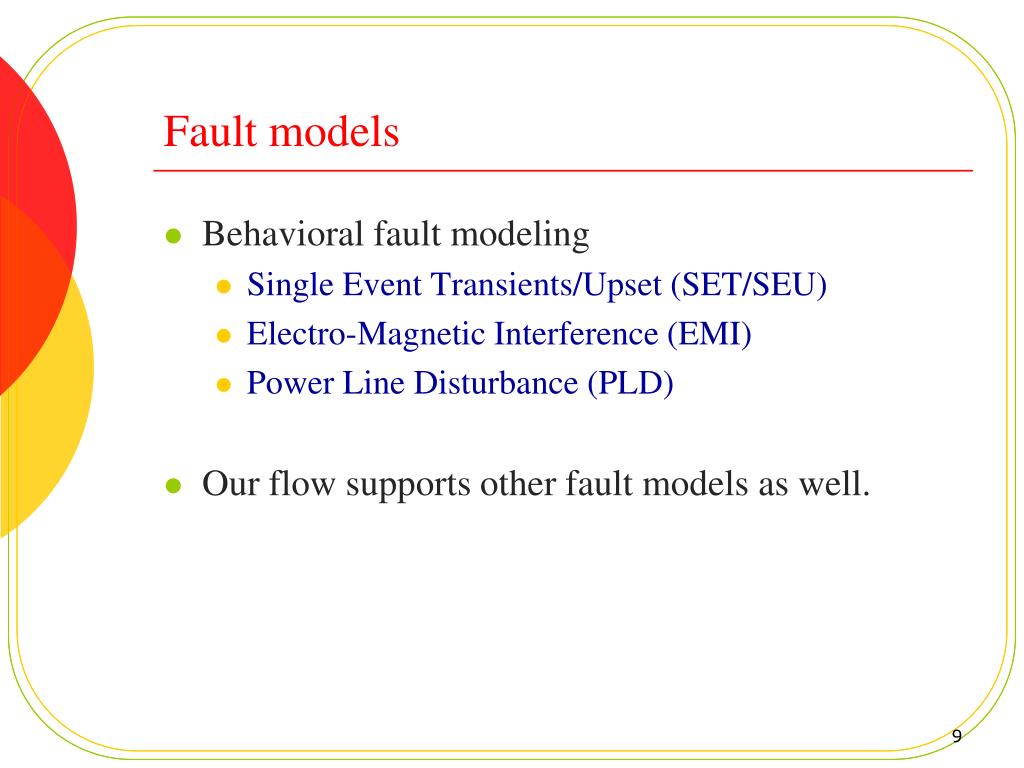 Ppt Fault Injection In Mixed Signal Environment Using Behavioral Fault Modeling In Verilog A
