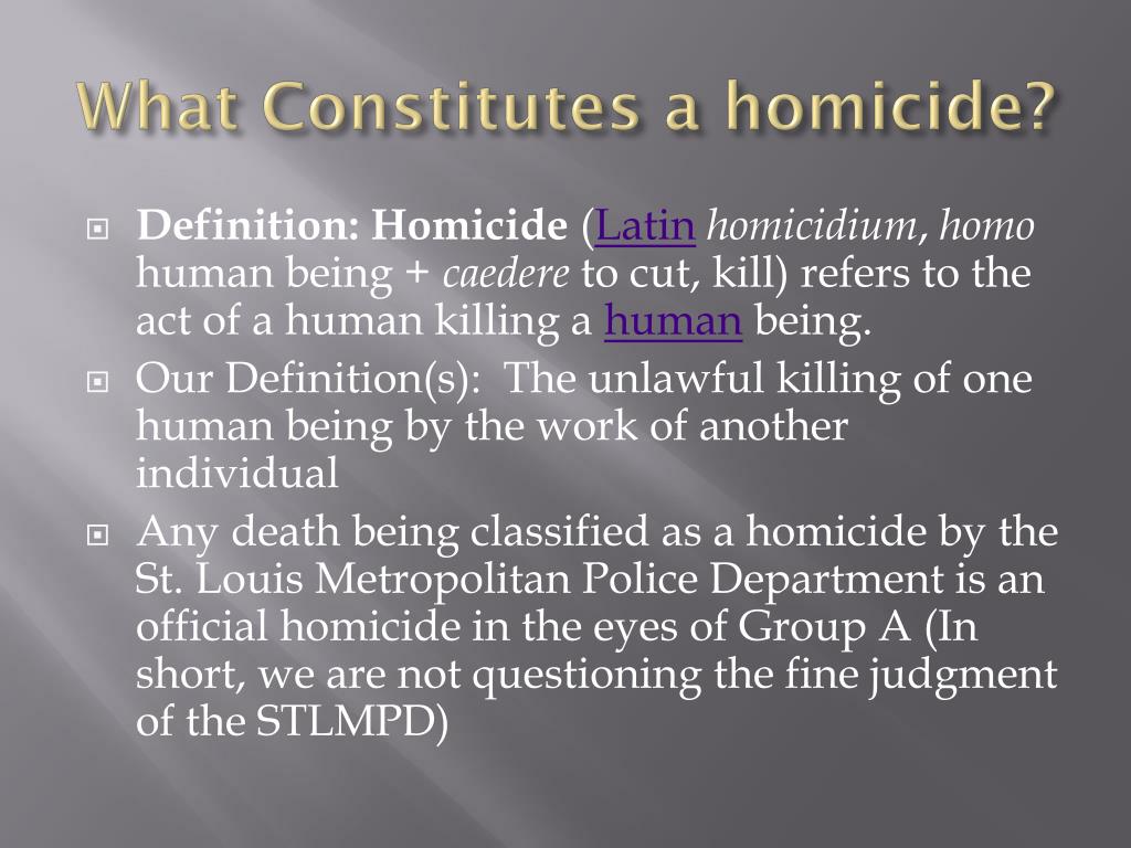 PPT - St. Louis Metropolitan Police Homicide predictions PowerPoint ...