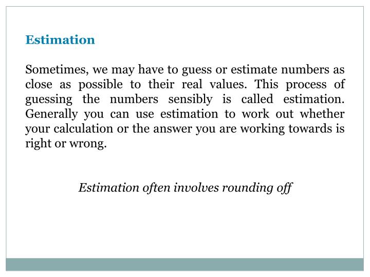 PPT - Estimation and Approximation PowerPoint Presentation - ID:2930168