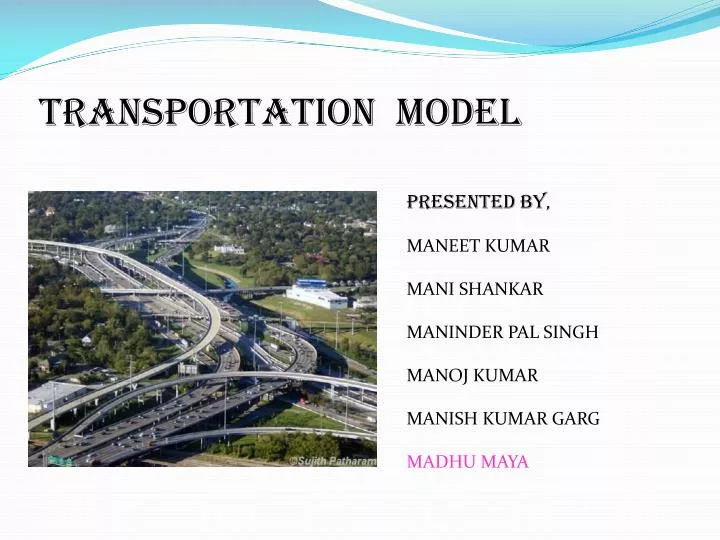 PPT - TRANSPORTATION MODEL PowerPoint Presentation, free download - ID ...