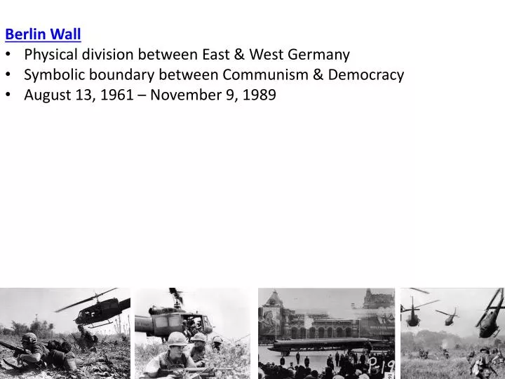 PPT - Berlin Wall Physical division between East & West Germany ...