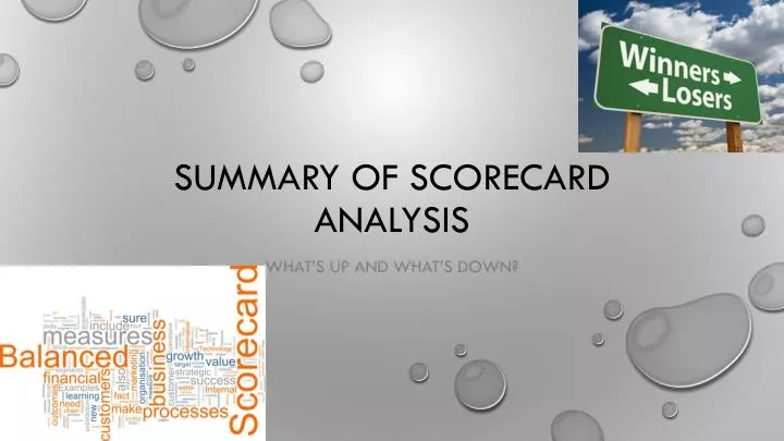 PPT - Summary of Scorecard Analysis PowerPoint Presentation, free ...