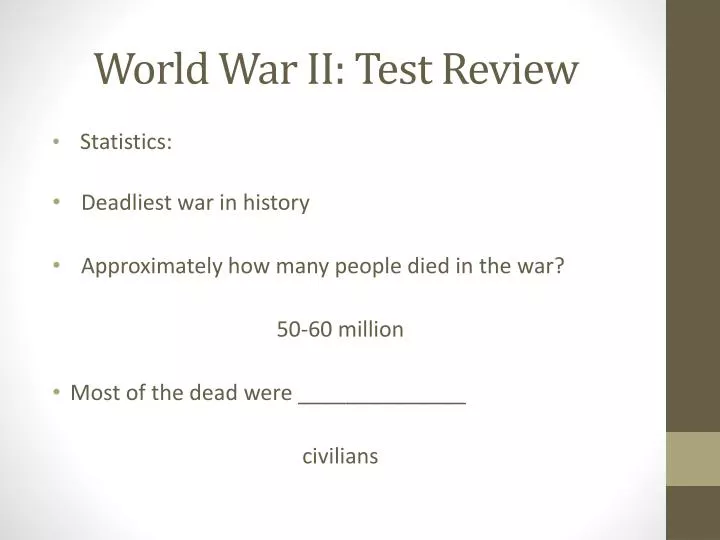 PPT - World War II: Test Review PowerPoint Presentation, free download ...