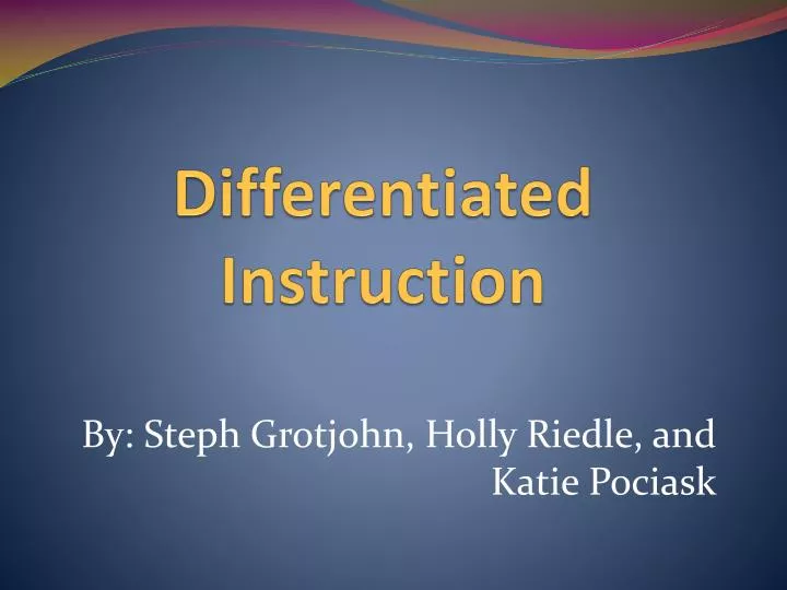 PPT - Differentiated Instruction PowerPoint Presentation, free download ...