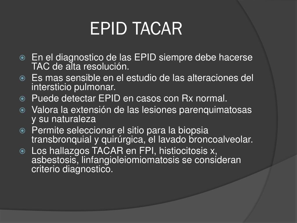 PPT - ENFERMEDADES PULMONARES INTERSTICIALES DIFUSAS (EPID) PowerPoint Presentation - ID:2932855
