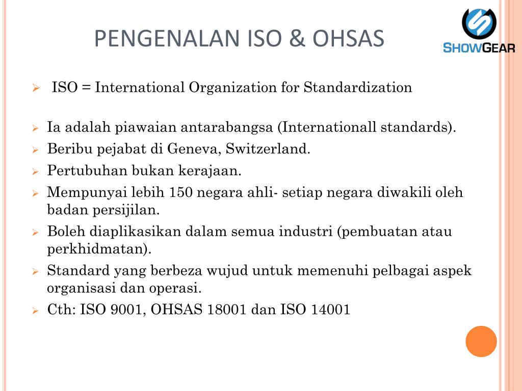 PPT - PEMAHAMAN DAN PELAKSANAAN MS ISO 9001:2008, OHSAS 18001:2007 ...