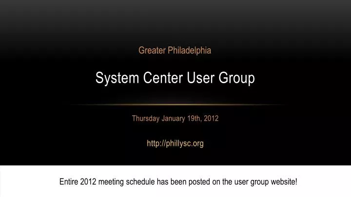 PPT - System Center User Group PowerPoint Presentation, free download ...