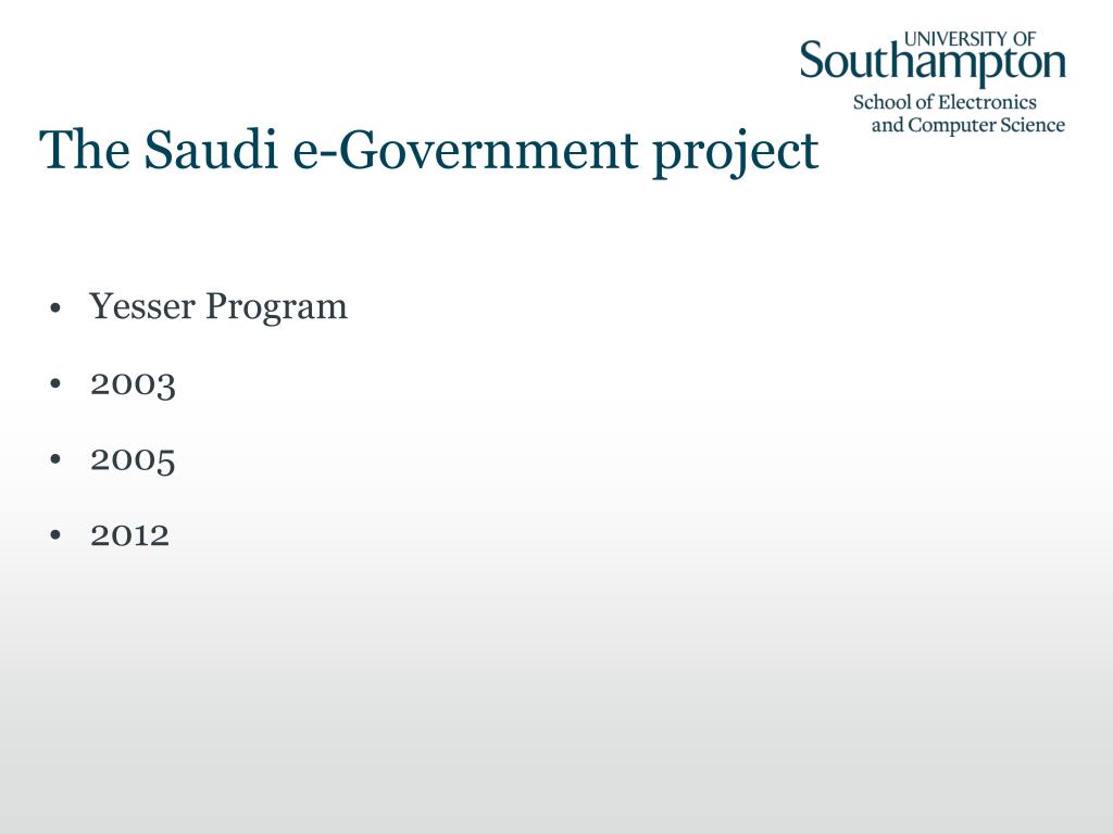 PPT - Citizen intention to adopt e-Government services in Saudi Arabia ...