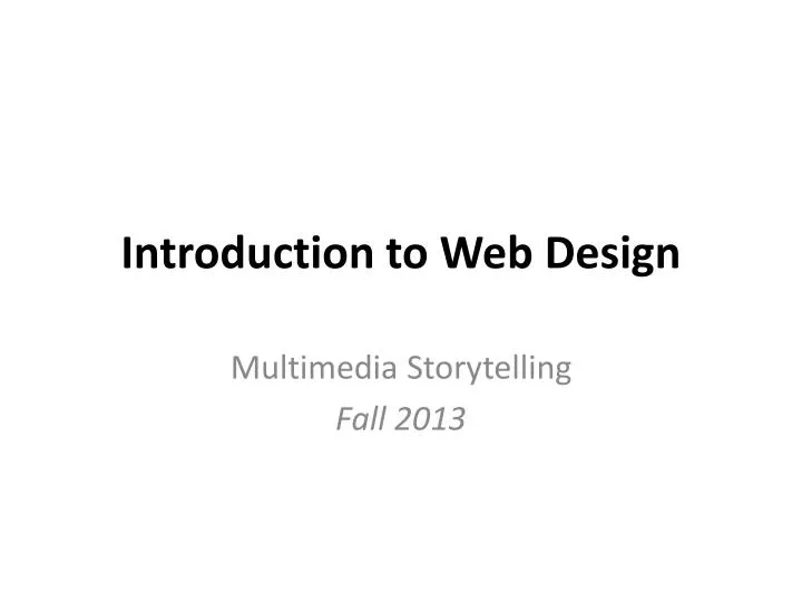 Ppt Introduction To Web Design Powerpoint Presentation Free Download Id 2933661