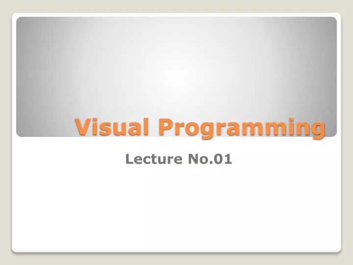 PPT - Visual Programming PowerPoint Presentation, free download - ID ...