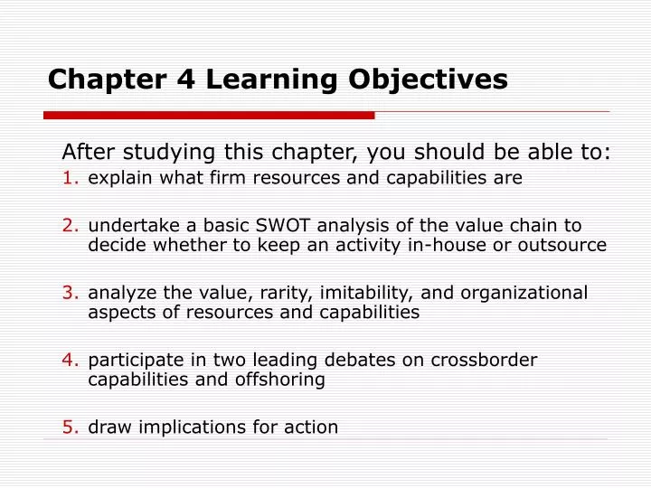 PPT - Chapter 4 Learning Objectives PowerPoint Presentation, free download - ID:2935118