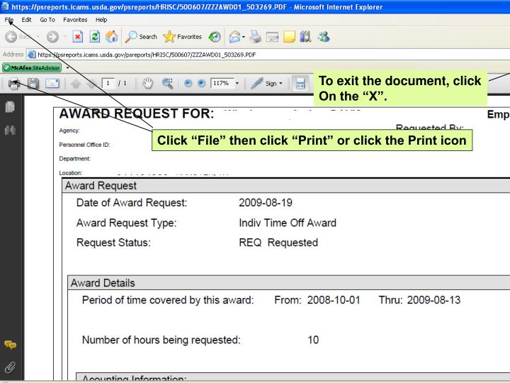 PPT - Employee Enters Individual Time Off Award – EmpowHR ESS Version 9 ...