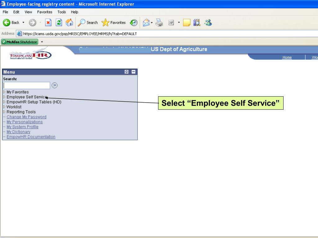 PPT - Guidelines for Requesting Time Off Awards in EmpowHR ESS Version ...