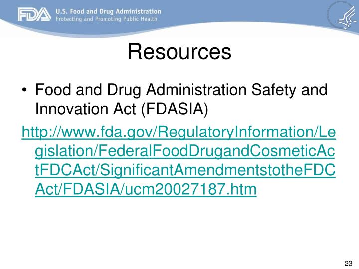 PPT - FDA Safety and Innovation Act FDASIA PowerPoint Presentation - ID ...