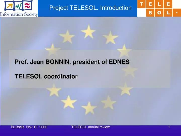 PPT - Project TELESOL. Introduction PowerPoint Presentation, free ...
