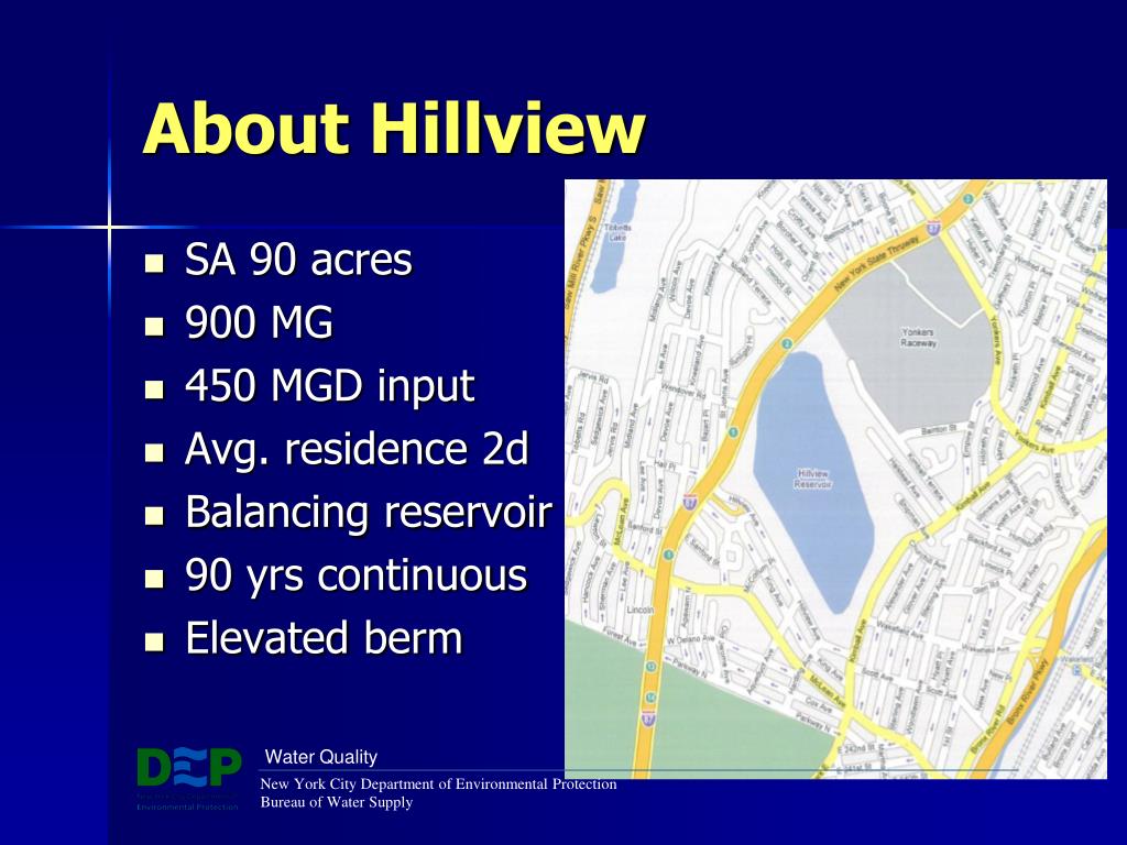 PPT - Assessment of Protozoa in New York City’s Hillview Reservoir ...