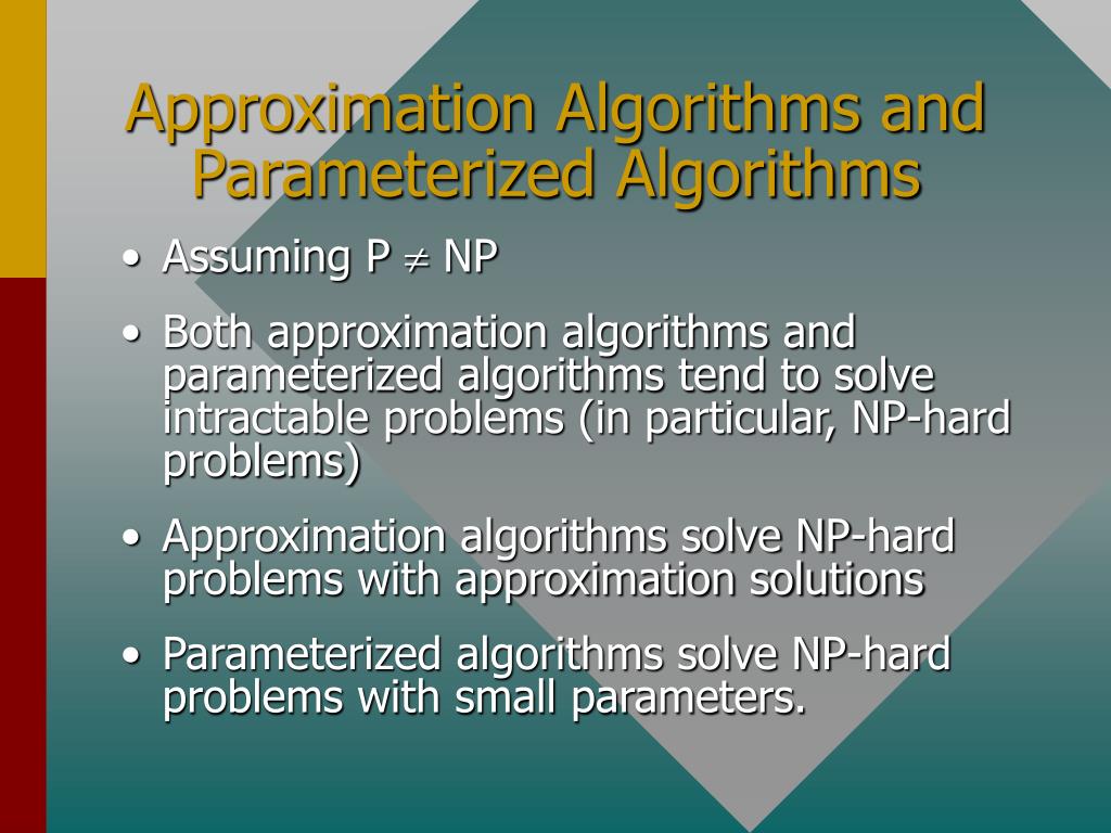 Ppt Polynomial Time Approximation Schemes And Parameterized Complexity Powerpoint Presentation