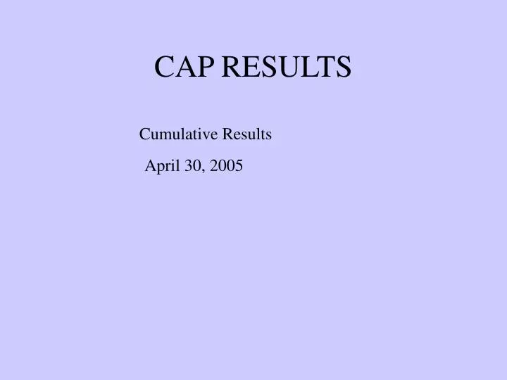 PPT - CAP RESULTS PowerPoint Presentation, free download - ID:2935676
