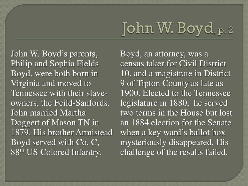 PPT - 19 th Century African American Legislators of Tennessee ...