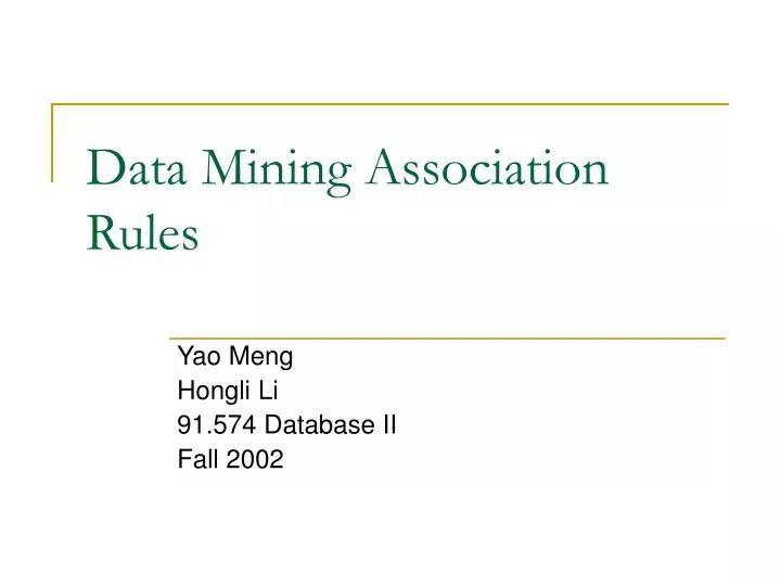 Ppt Data Mining Association Rules Powerpoint Presentation Free Download Id 2935901