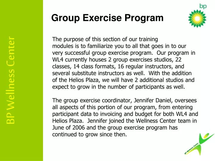 PPT - Group Exercise Program PowerPoint Presentation, free download ...