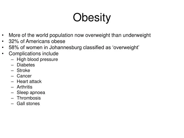 PPT - Obesity PowerPoint Presentation, free download - ID:2936623