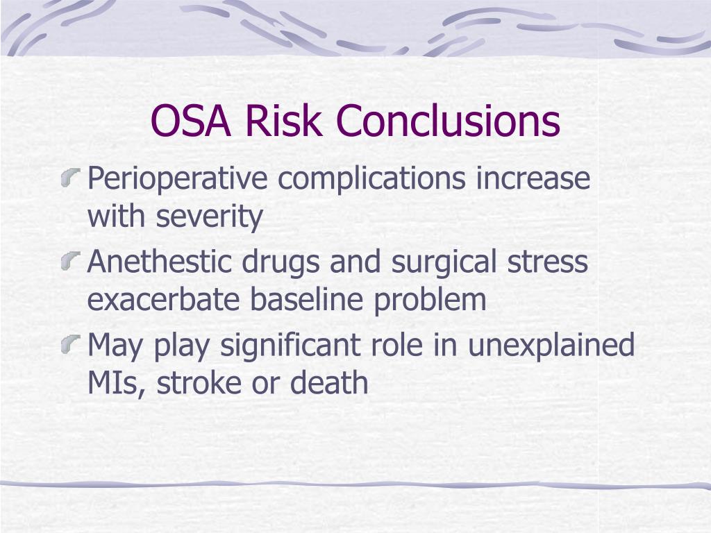 PPT - Perioperative Management of the Sleep Apnea Patient PowerPoint ...