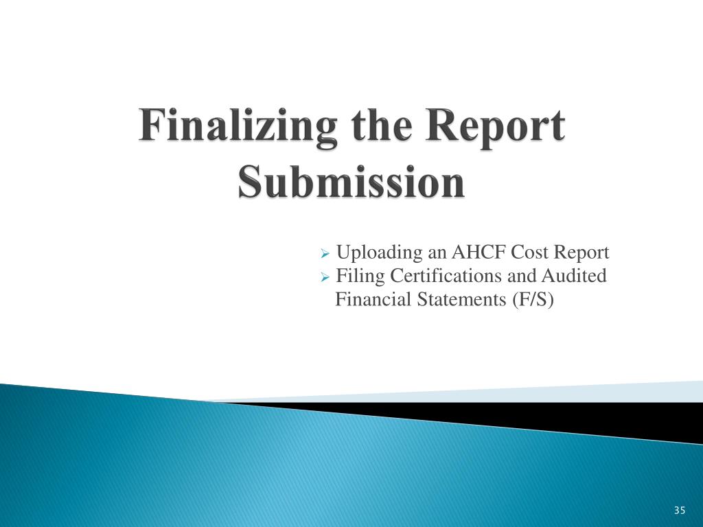 PPT - 2010 Ambulatory Health Care Facility (AHCF) Cost Report ...