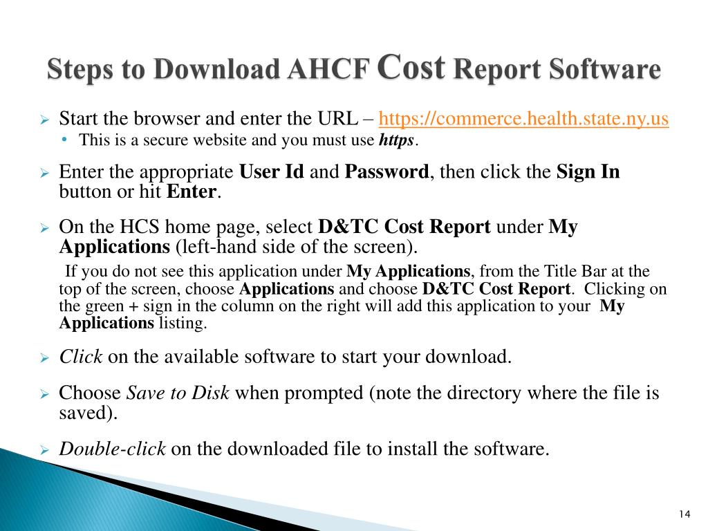 PPT - 2010 Ambulatory Health Care Facility (AHCF) Cost Report ...