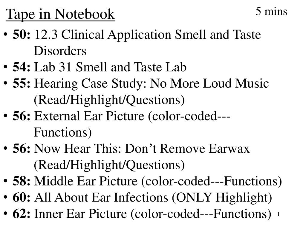 PPT - 50: 12.3 Clinical Application Smell and Taste Disorders 54: Lab ...