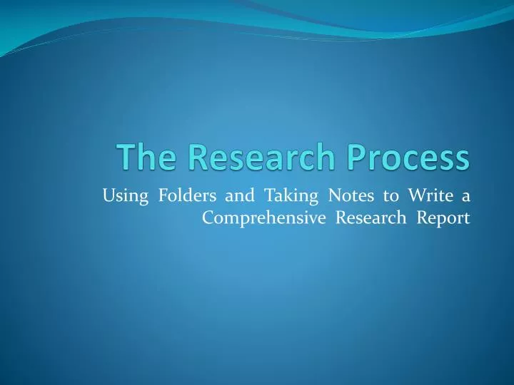 PPT - The Research Process PowerPoint Presentation, free download - ID ...