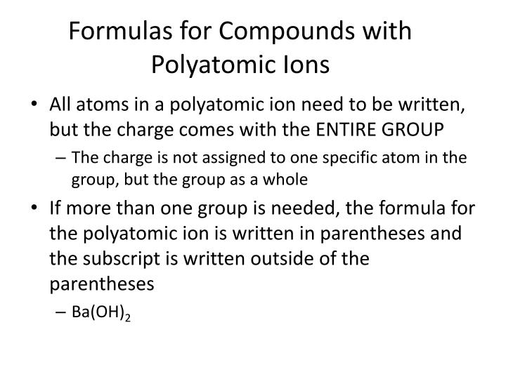 PPT - Representing Chemical Bonds Polyatomic Ions PowerPoint ...